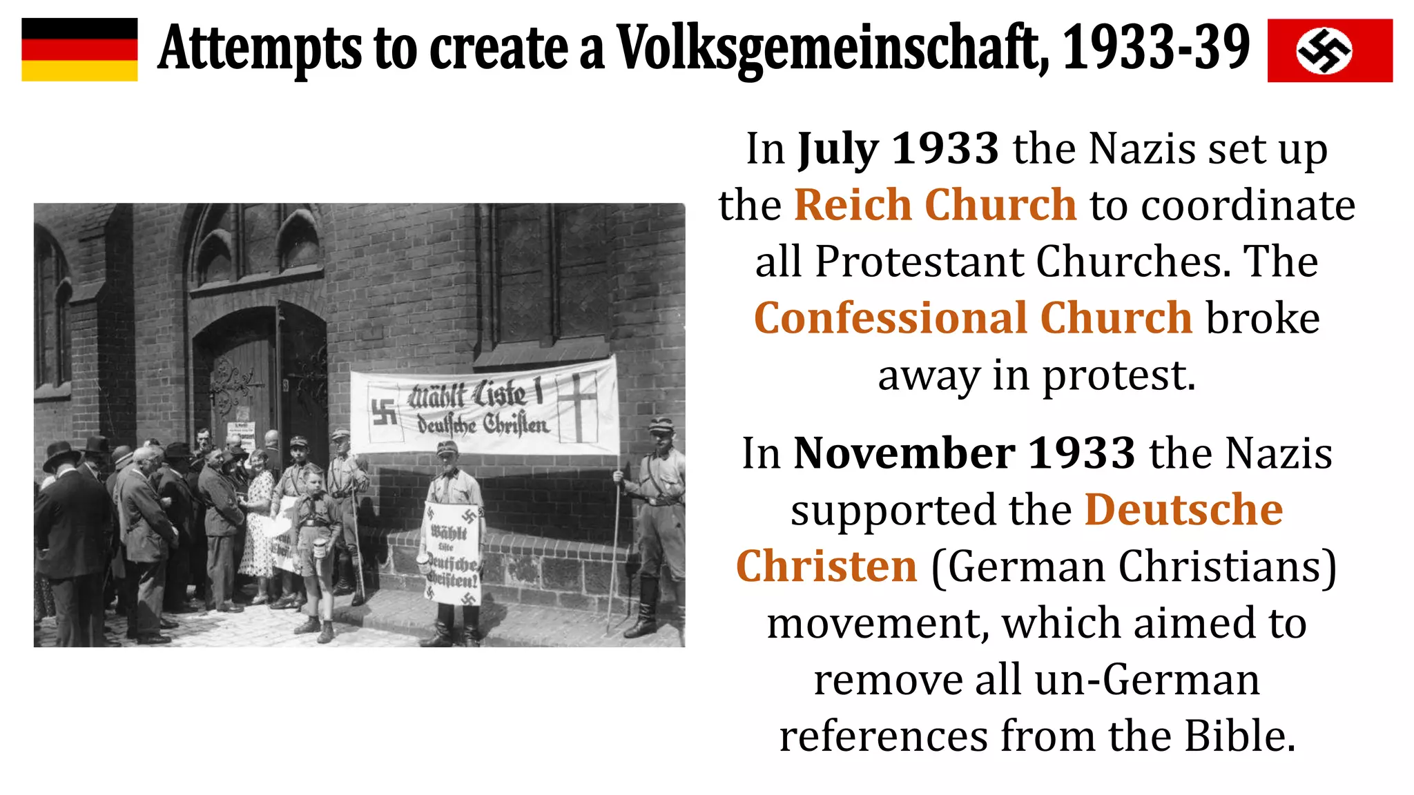 Nazi Germany - policies on religion and the churches | PPTX