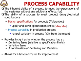 6. process capability analysis (variable data) | PDF