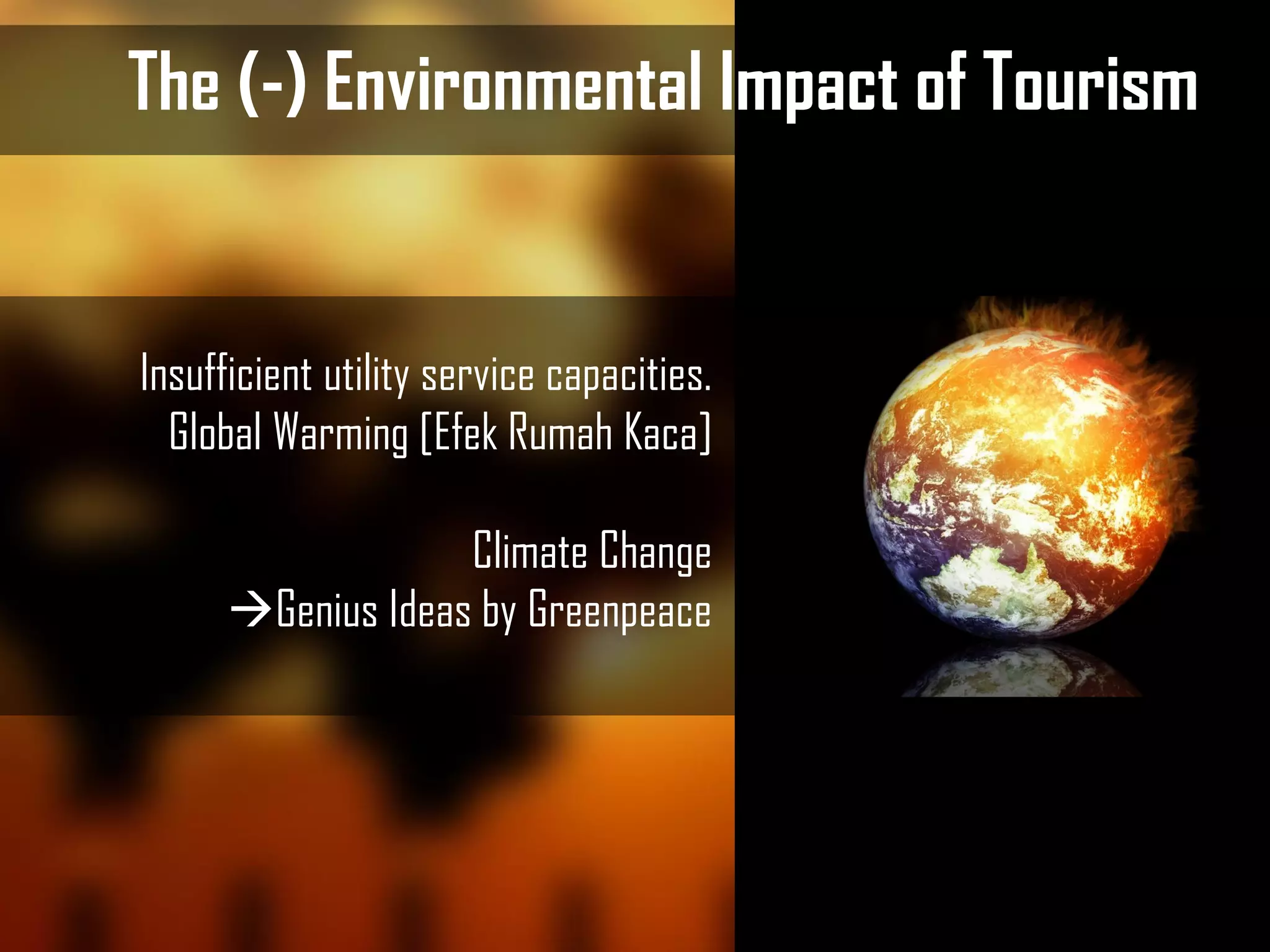 The Environmental Impacts of Tourism | PDF