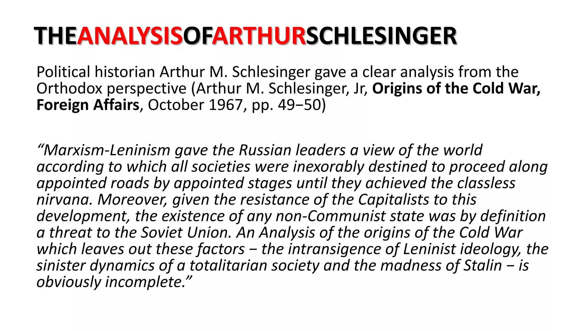 CAMBRIDGE IGCSE HISTORY REVISION 6 - WHO WAS TO BLAME FOR THE COLD WAR ...