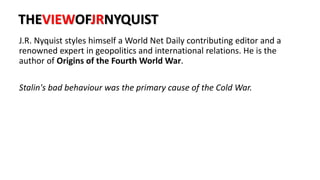 CAMBRIDGE IGCSE HISTORY REVISION 6 - WHO WAS TO BLAME FOR THE COLD WAR ...