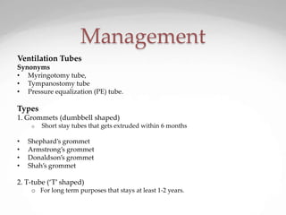 OME-Otitis Media with effusion in children | PPTX