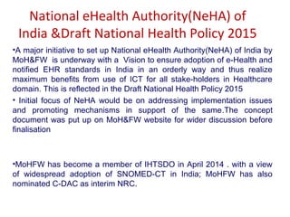 Electronic Health Record Standardisation in India | PPT