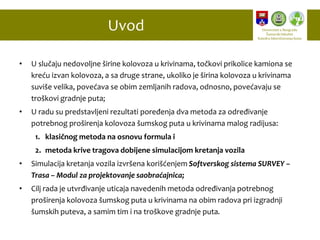 Stojnić et al - Uticaj simulacije kretanja vozila na veličinu ...