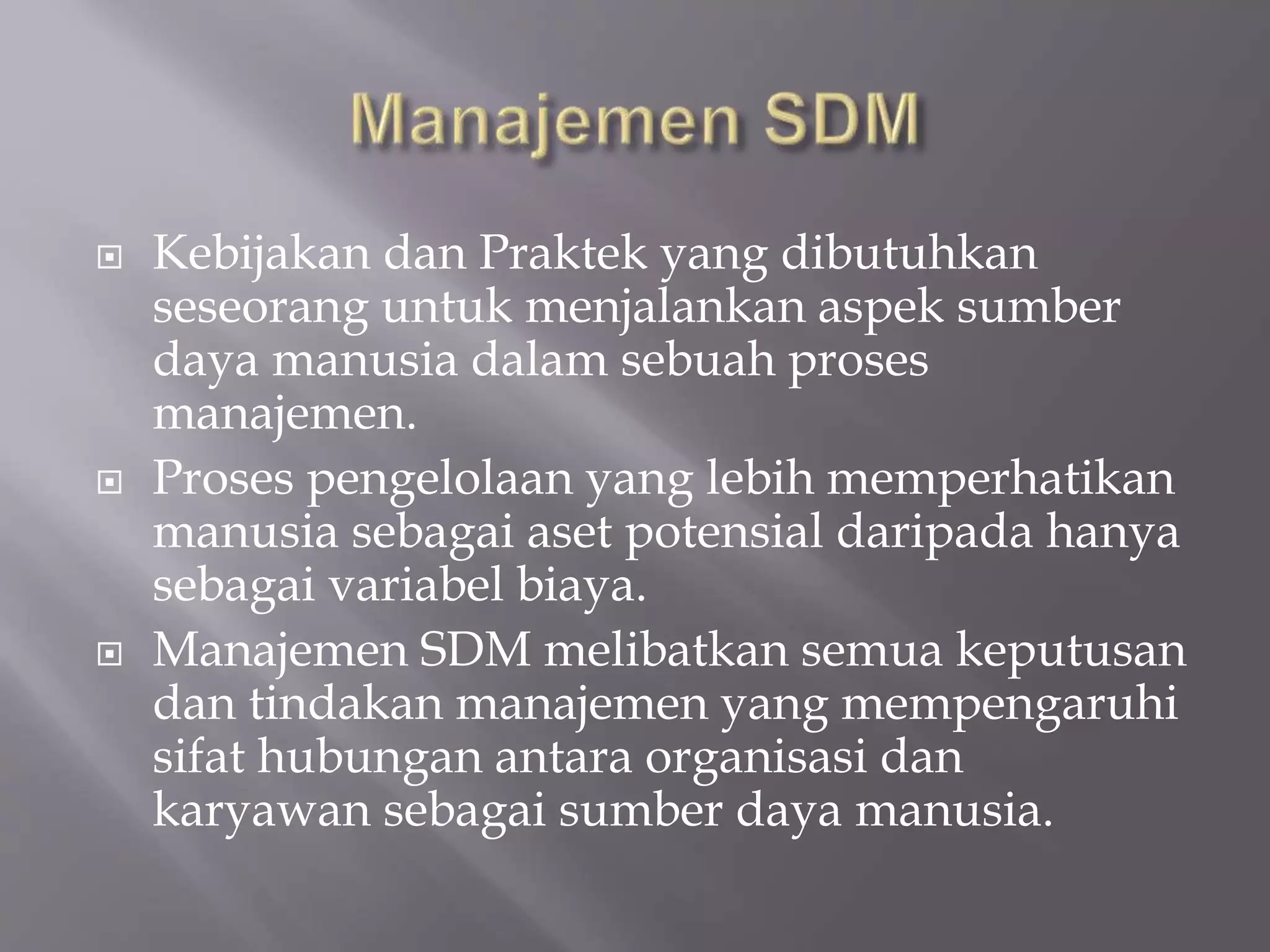 Manajemen sdm | PPT