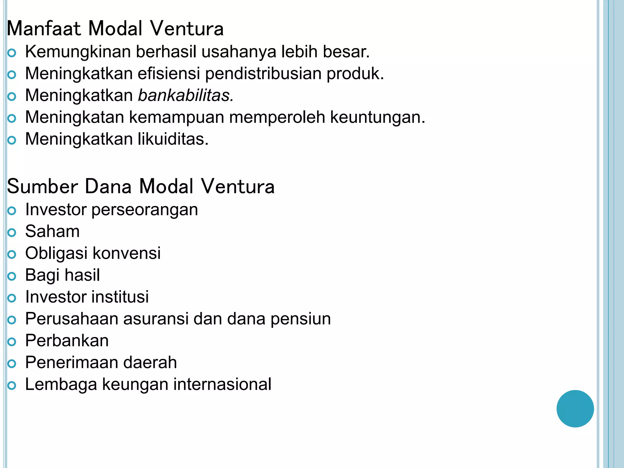 Perusahaan Modal Ventura | PPTX