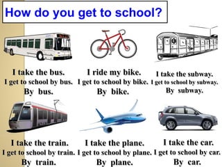 Means of transport and simple present | PPSX