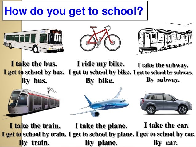 Means of transport and simple present