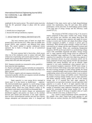 MITIGATION OF UNBALANCED FAULTS IN DISTRIBUTION SYSTEM USING FD-STATCOM WITH SCESS | PDF