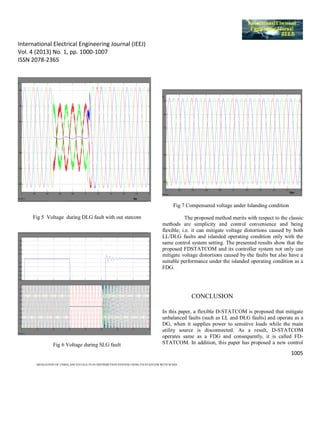 MITIGATION OF UNBALANCED FAULTS IN DISTRIBUTION SYSTEM USING FD-STATCOM WITH SCESS | PDF