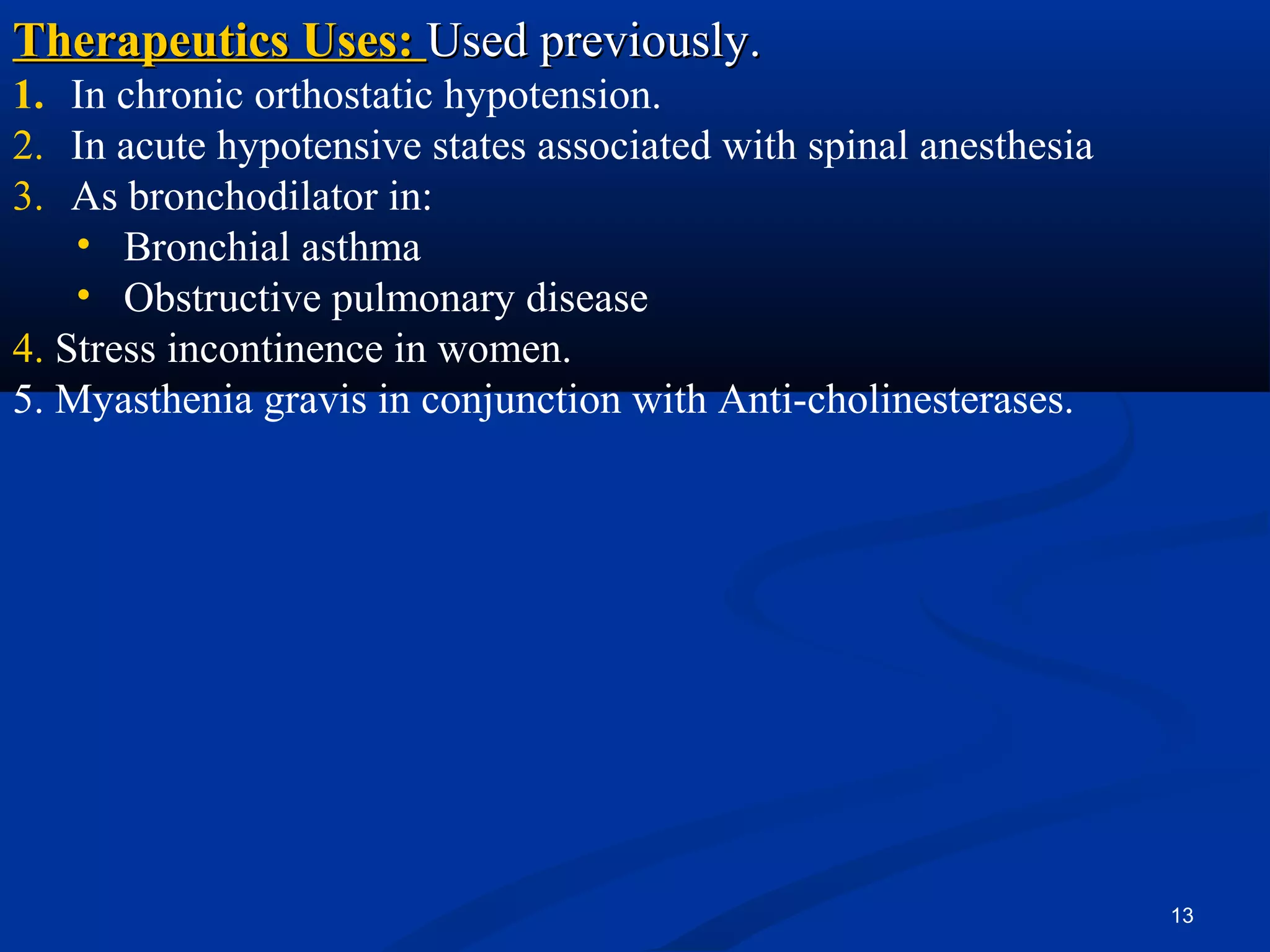 6. Non catecholamines | PPT