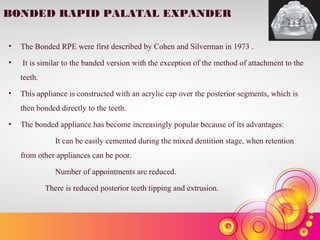 hygenic rapid maxillary expansion in orthodontics | PPT