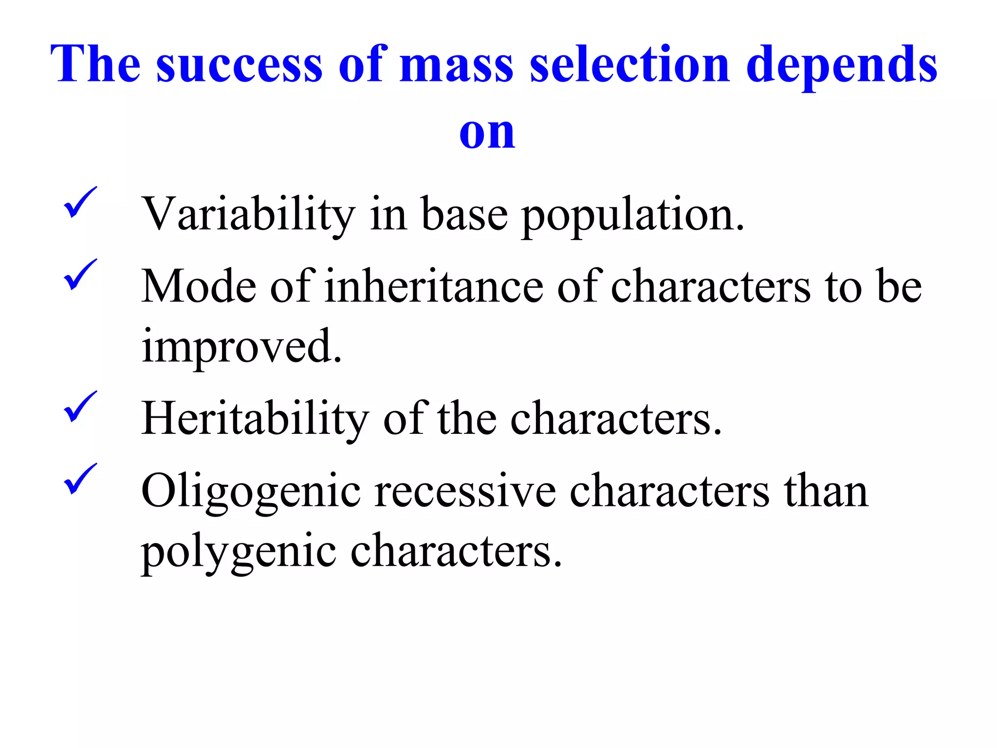 6. mass selection | PPT