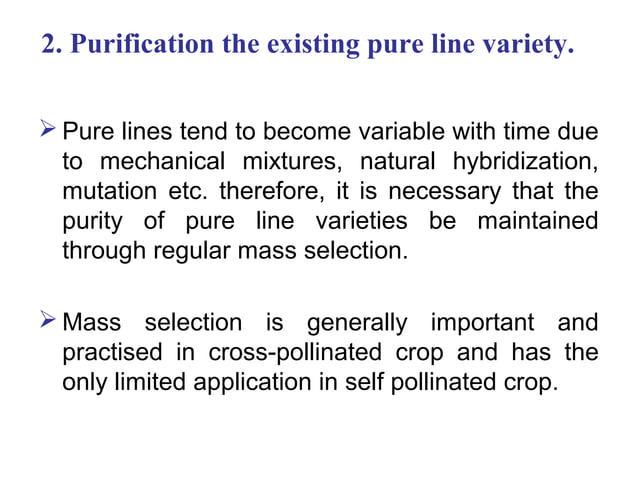 6. mass selection | PPT | Gardening | Home & Garden