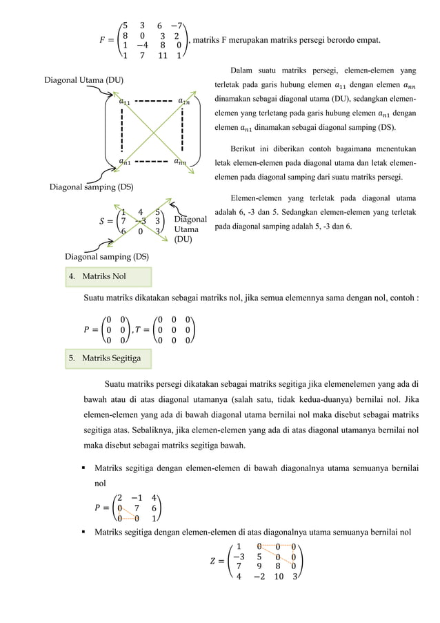 Bahan ajar matriks | PDF