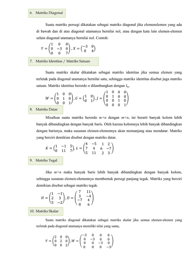 Bahan ajar matriks | PDF