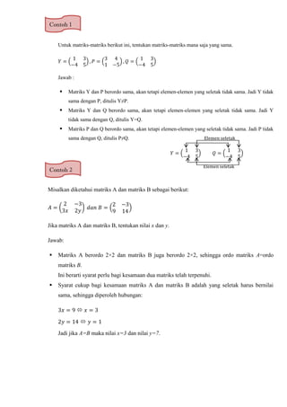 Bahan ajar matriks | PDF