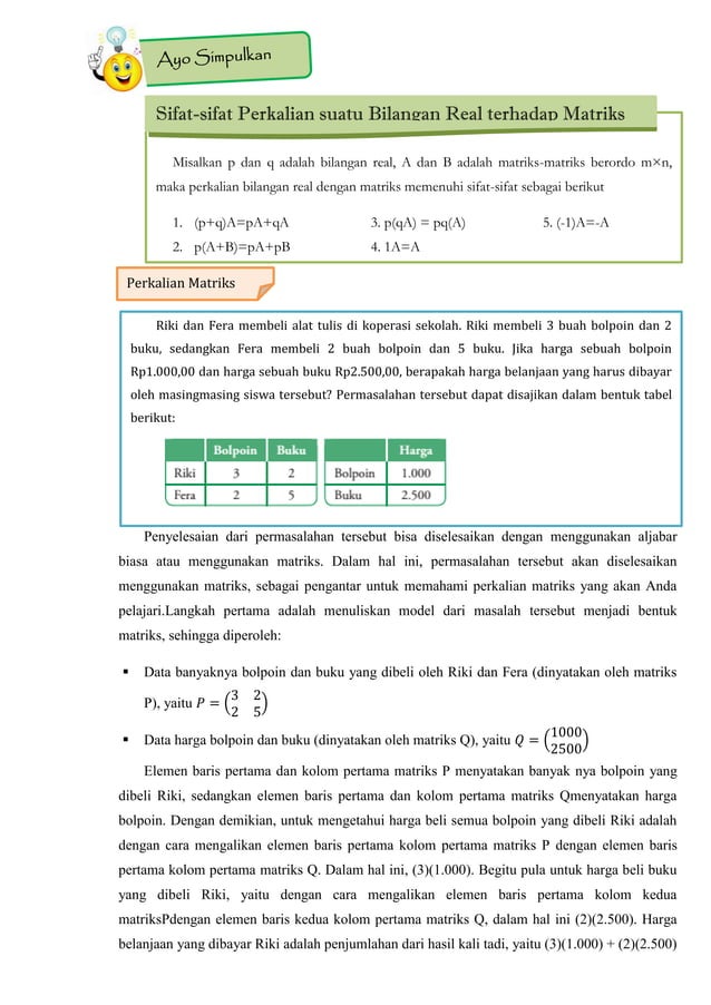Bahan ajar matriks | PDF