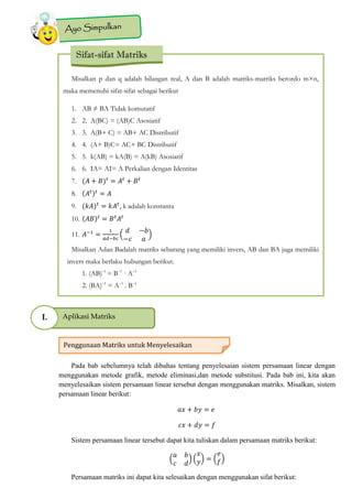 Bahan ajar matriks | PDF