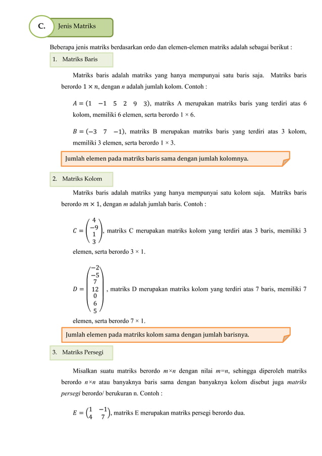 Bahan ajar matriks | PDF