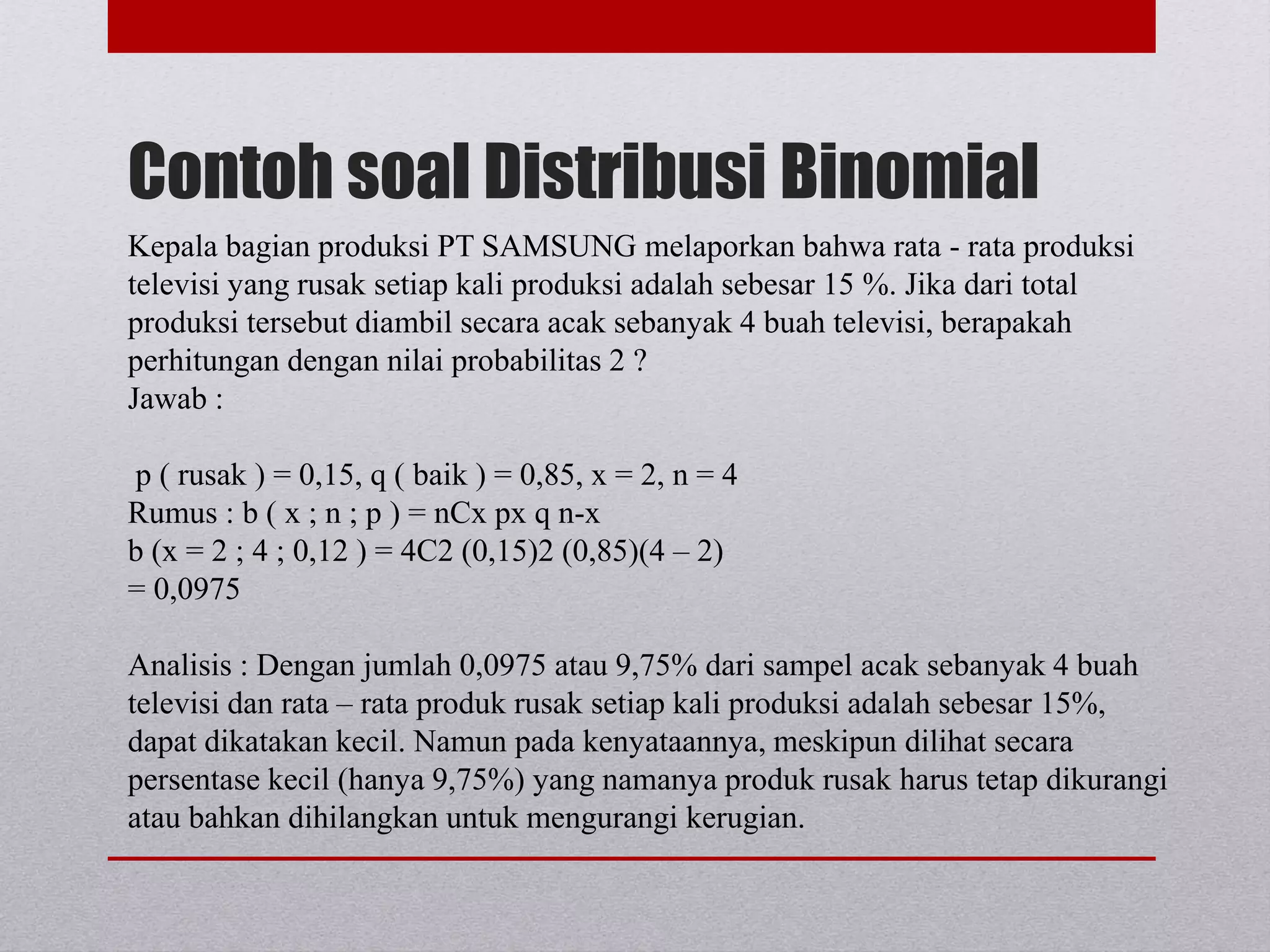 6. distribusi binomial dan poisson | PPTX
