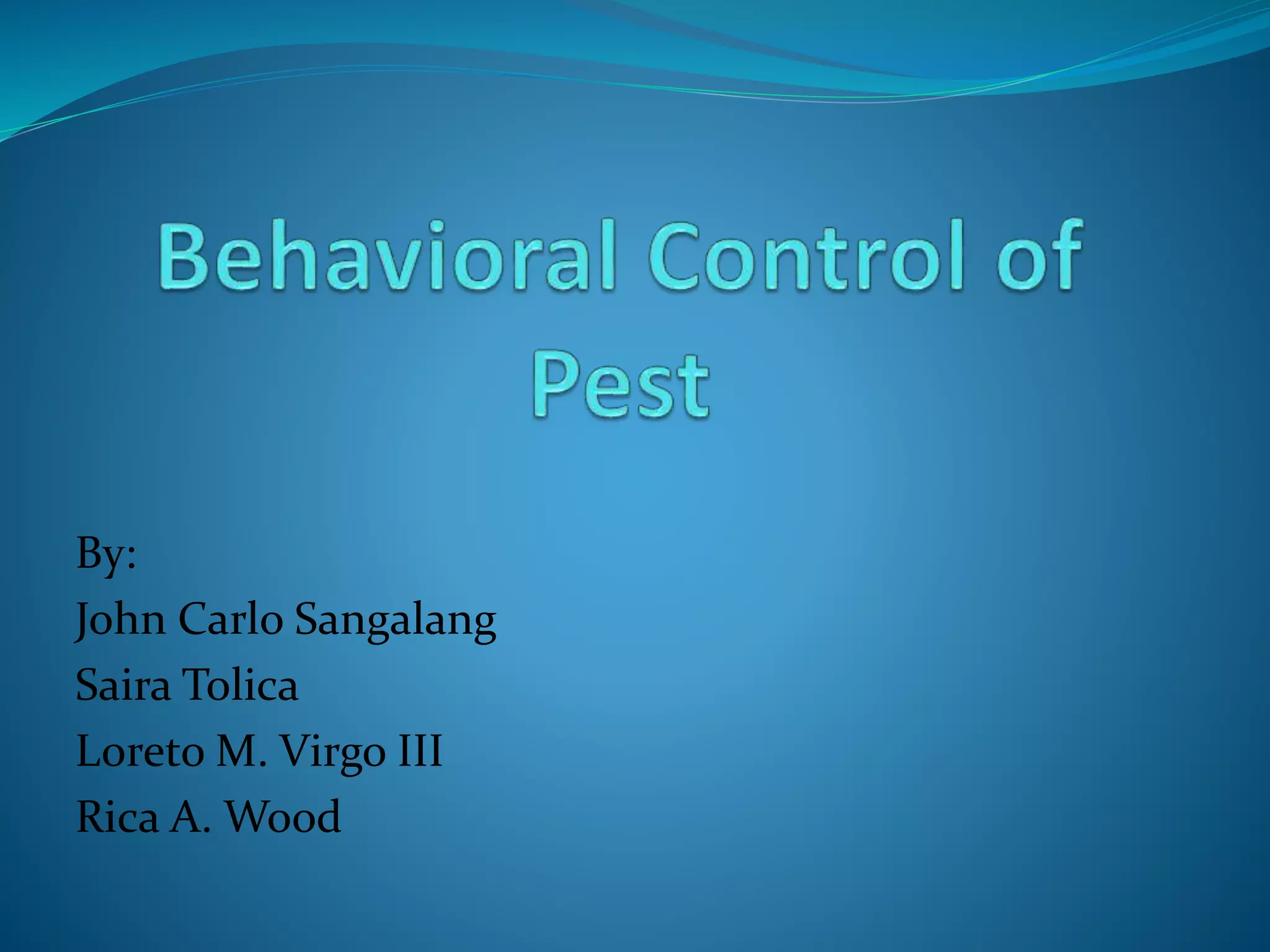 Behavioral Control | PPTX