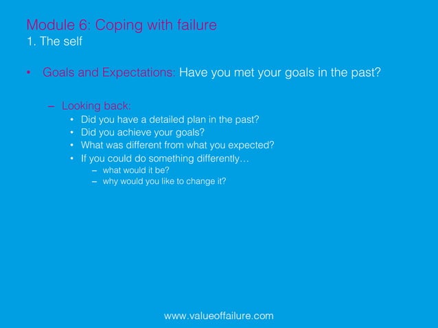 Module 6 Coping With Failure | PPT
