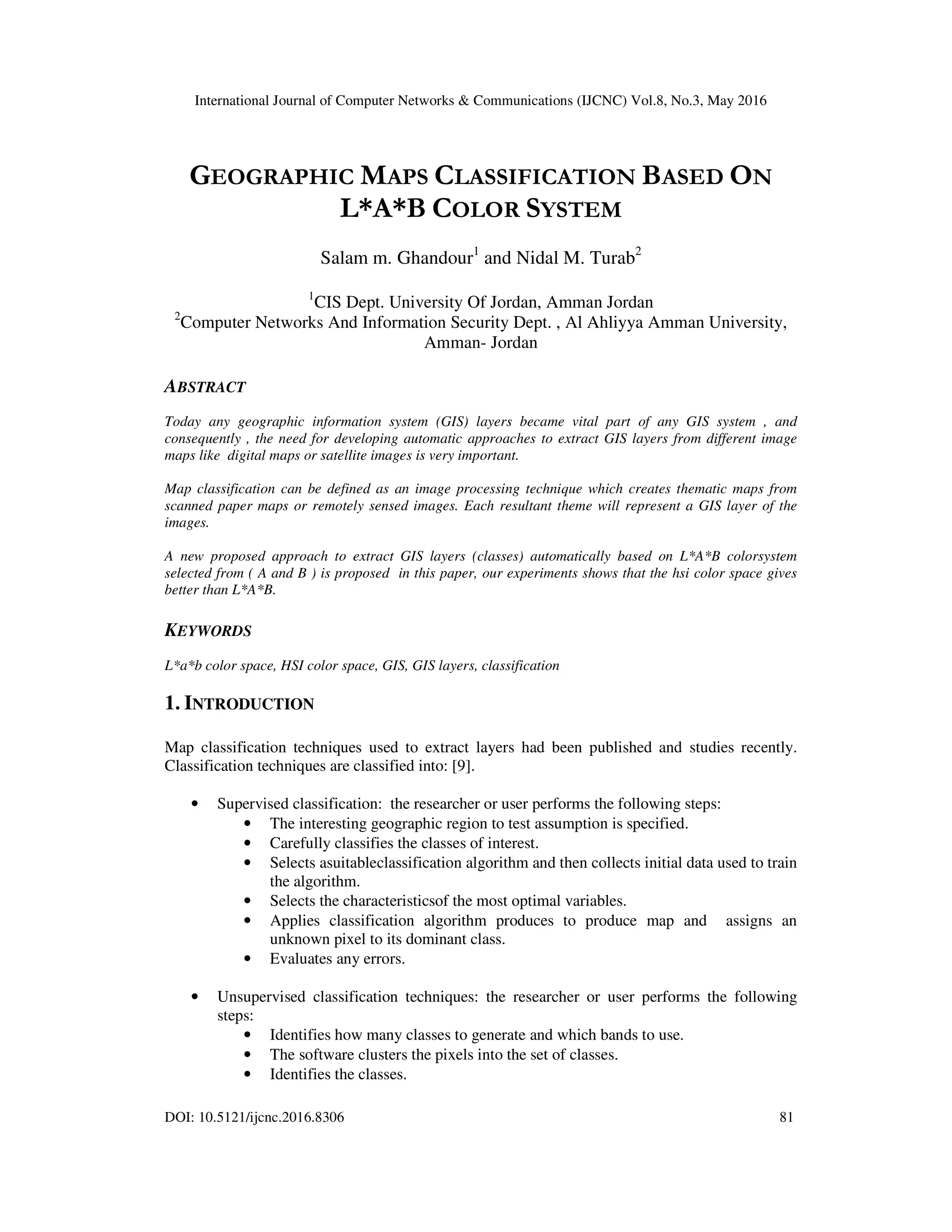 GEOGRAPHIC MAPS CLASSIFICATION BASED ON L*A*B COLOR SYSTEM | PDF GEOGRAPHIC MAPS CLASSIFICATION BASED ON L*A*B COLOR SYSTEM | PDF
