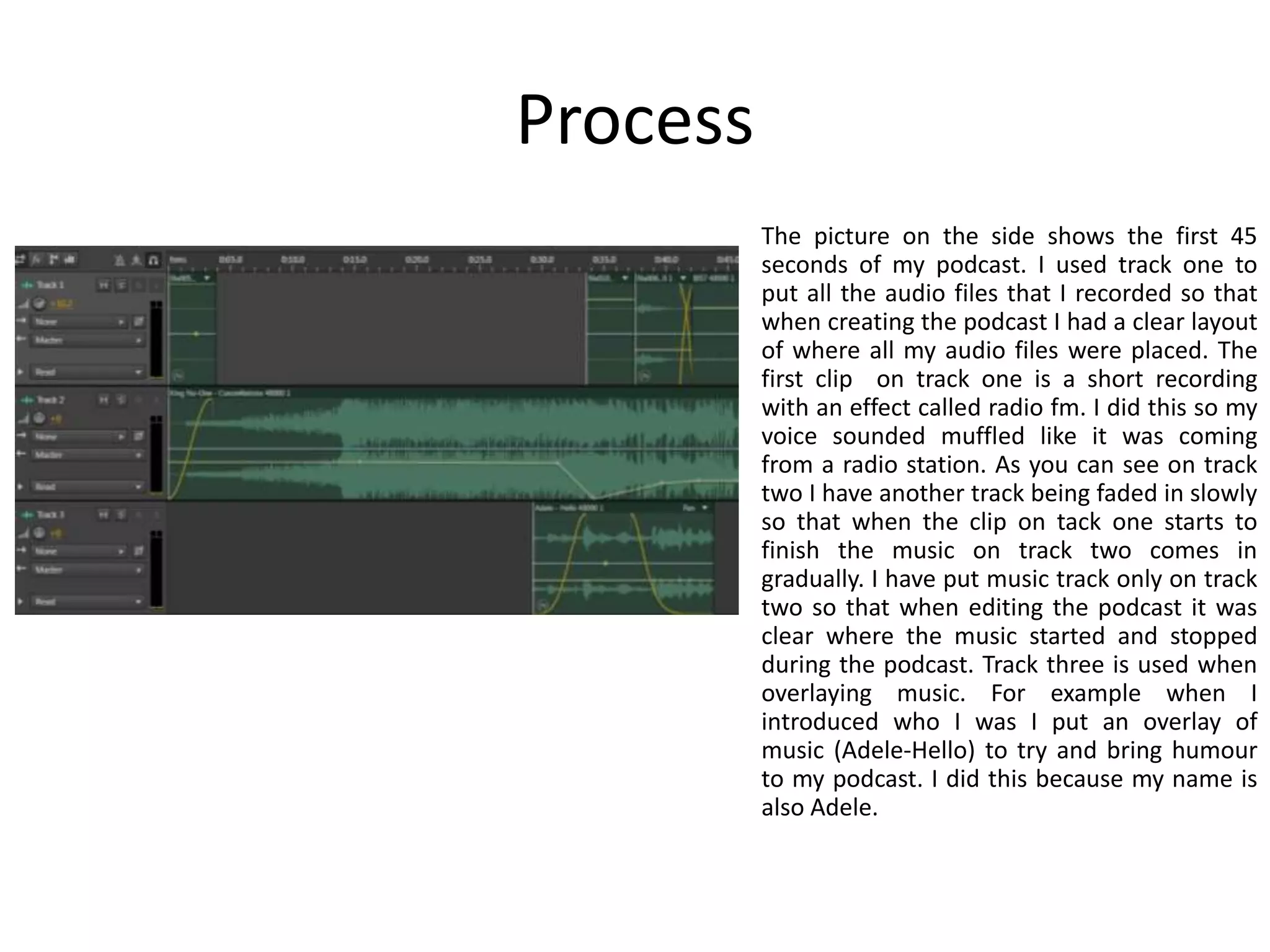 6. production reflection | PPTX | Audio Production | Content Production