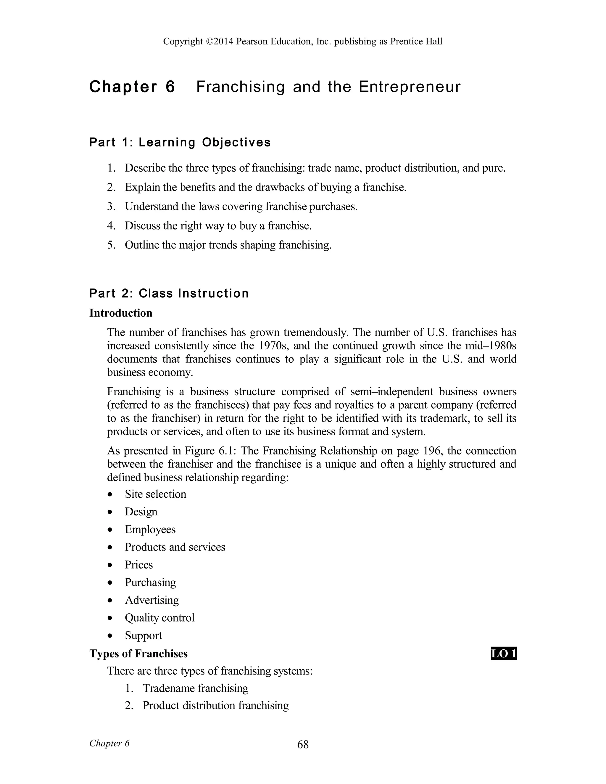 6. franchising and the entrepreneur | DOC