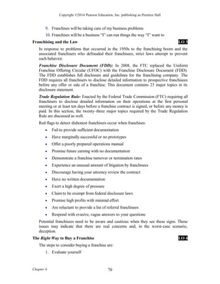 6. franchising and the entrepreneur | DOC