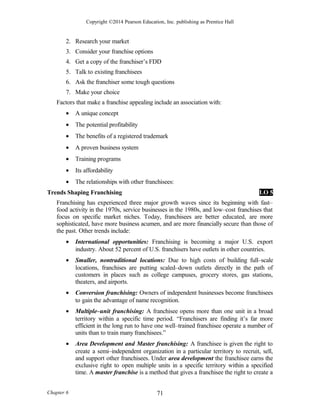 6. franchising and the entrepreneur | DOC