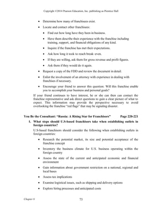 6. franchising and the entrepreneur | DOC