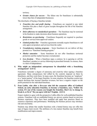 6. franchising and the entrepreneur | DOC
