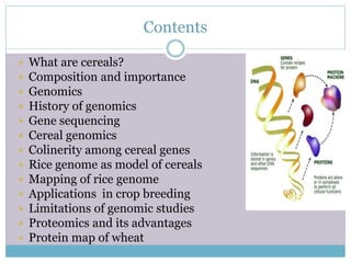 Cereals genomics and protiomics | PPTX