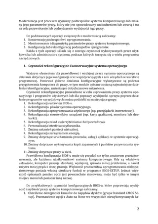 Modernizacja i rekonfiguracja komputera osobistego | PDF