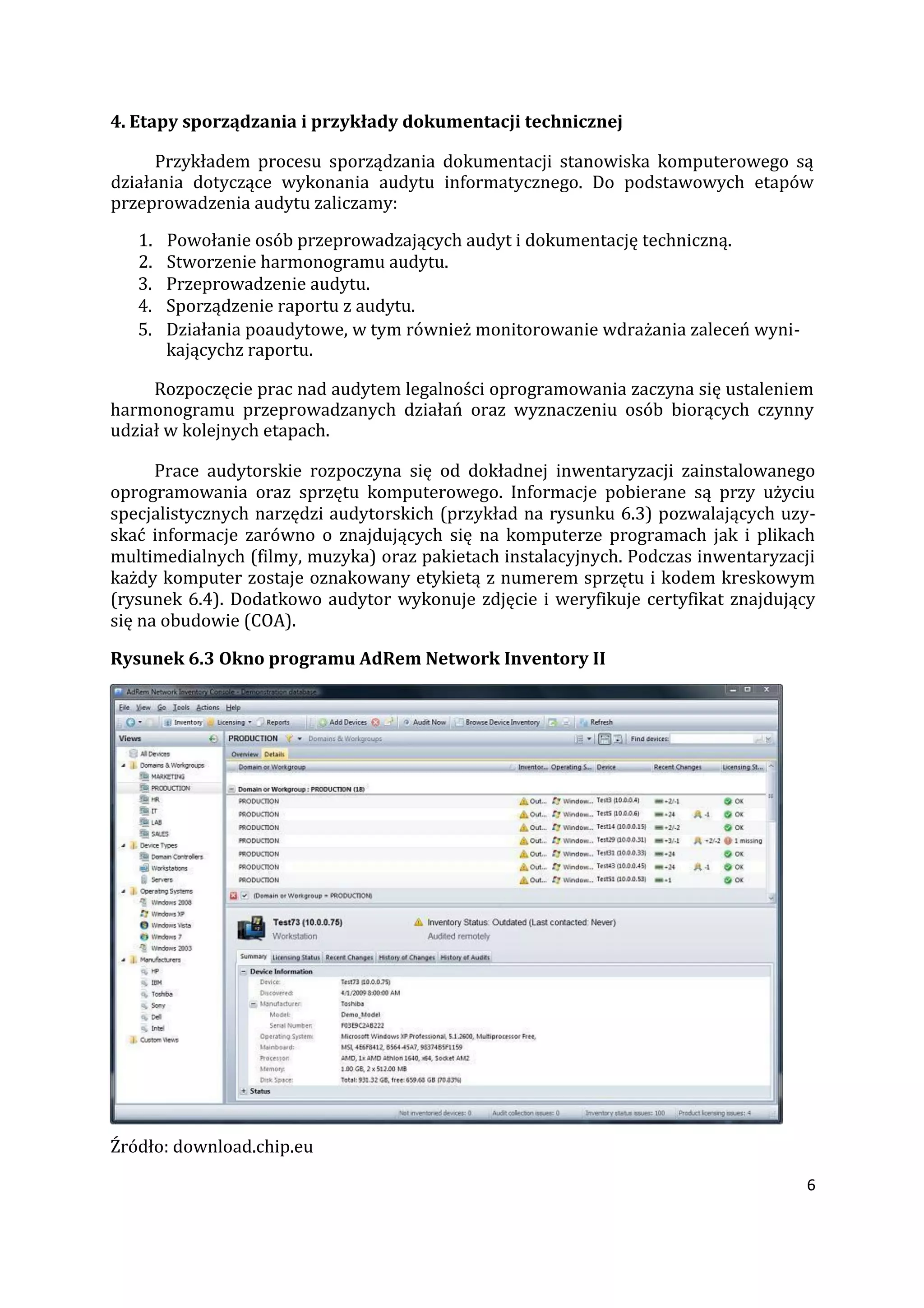 Dokumentacja techniczna stanowiska komputerowego | PDF