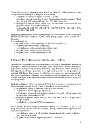 Metody odzyskiwania danych | PDF