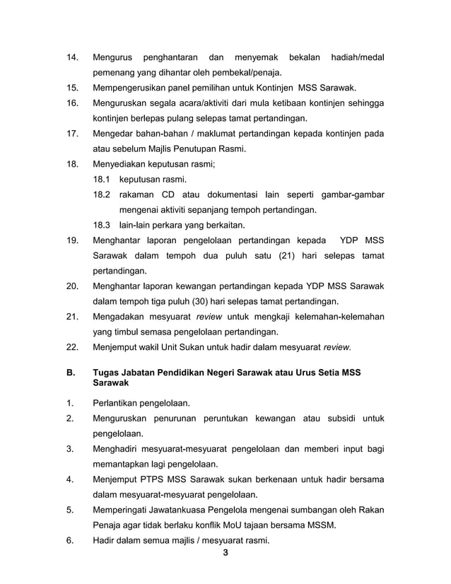 6. manual pengelolaan pertandingan negeri (mss sarawak) | DOC