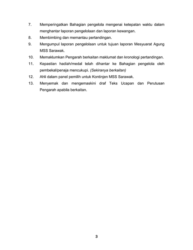 6. manual pengelolaan pertandingan negeri (mss sarawak) | DOC