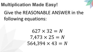 6. lesson 5 multiplication of whole numbers | PPTX