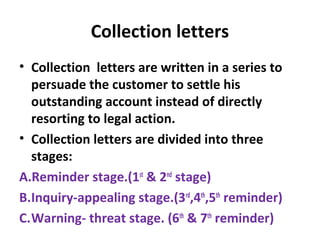 6. collection letters | PPT