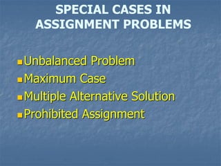 6. assignment problems | PDF