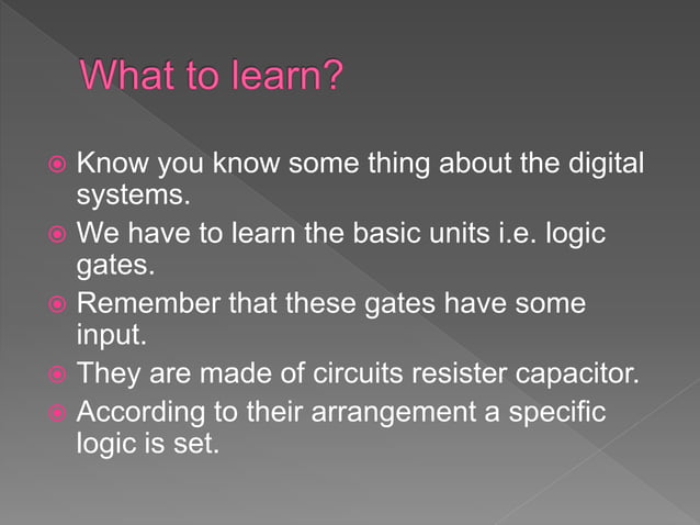 6. introduction to digital electronics | PPTX