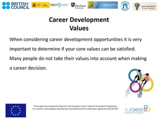 Planning your research career: Values | PPT