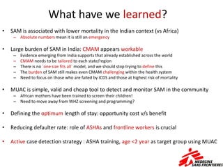 Community-based management of severe acute malnutrition in India: New ...