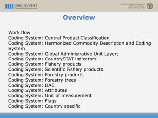 Overview of the Coding System in the new CountrySTAT platform | PPT