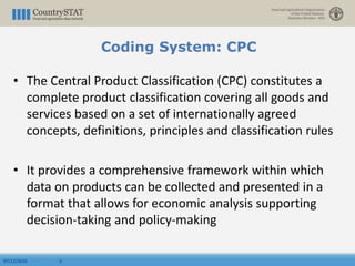 Overview of the Coding System in the new CountrySTAT platform | PPT