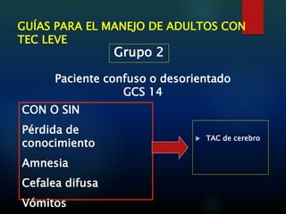 TRAUMATISMO ENCEFALO CRANEANO MANEJO ENFERMERIA | PPTX