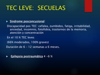 TRAUMATISMO ENCEFALO CRANEANO MANEJO ENFERMERIA | PPTX